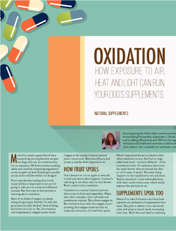 OXIDATION - How exposure to air, heat and light can ruin your dog’s ...